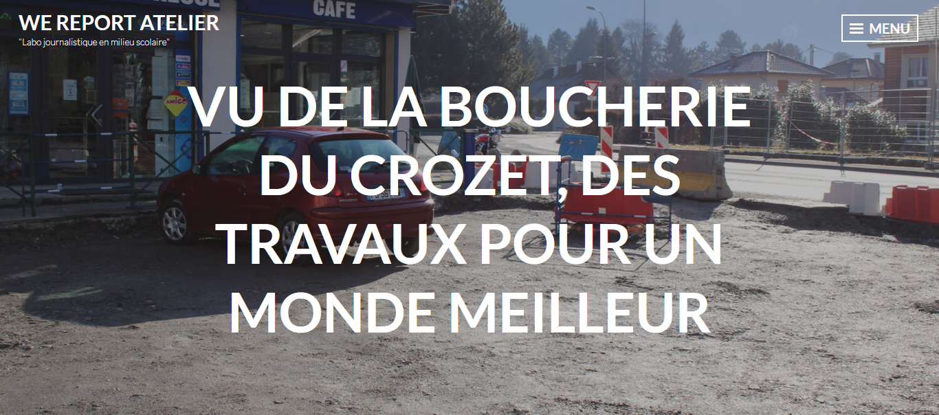 Vu de la boucherie du Crozet, des travaux pour un monde meilleur ... Vu de la boucherie du Crozet, des travaux pour un monde meilleur ...